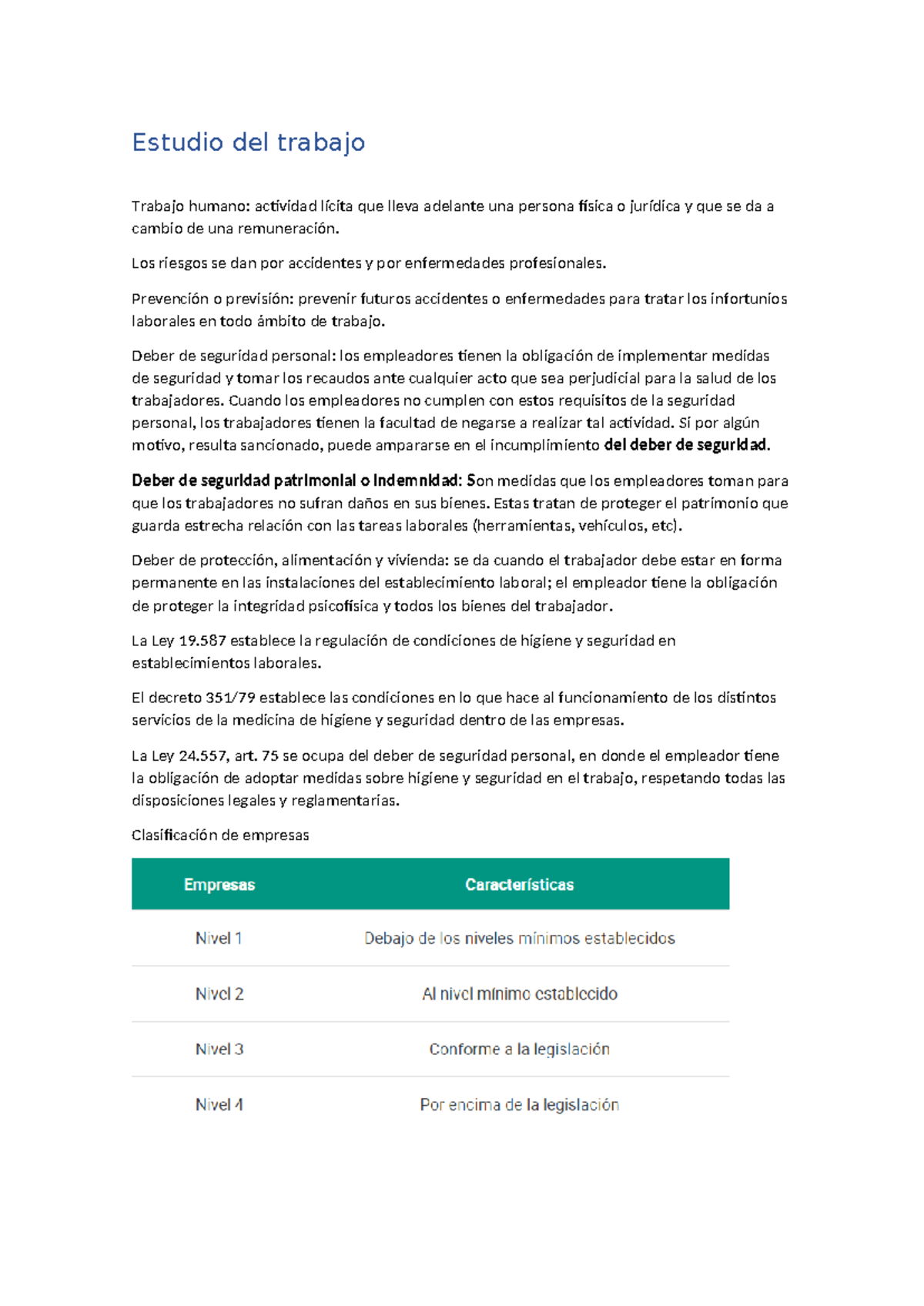 Estudio del trabajo - adasda - Estudio del trabajo Trabajo humano: actividad lícita que lleva ...