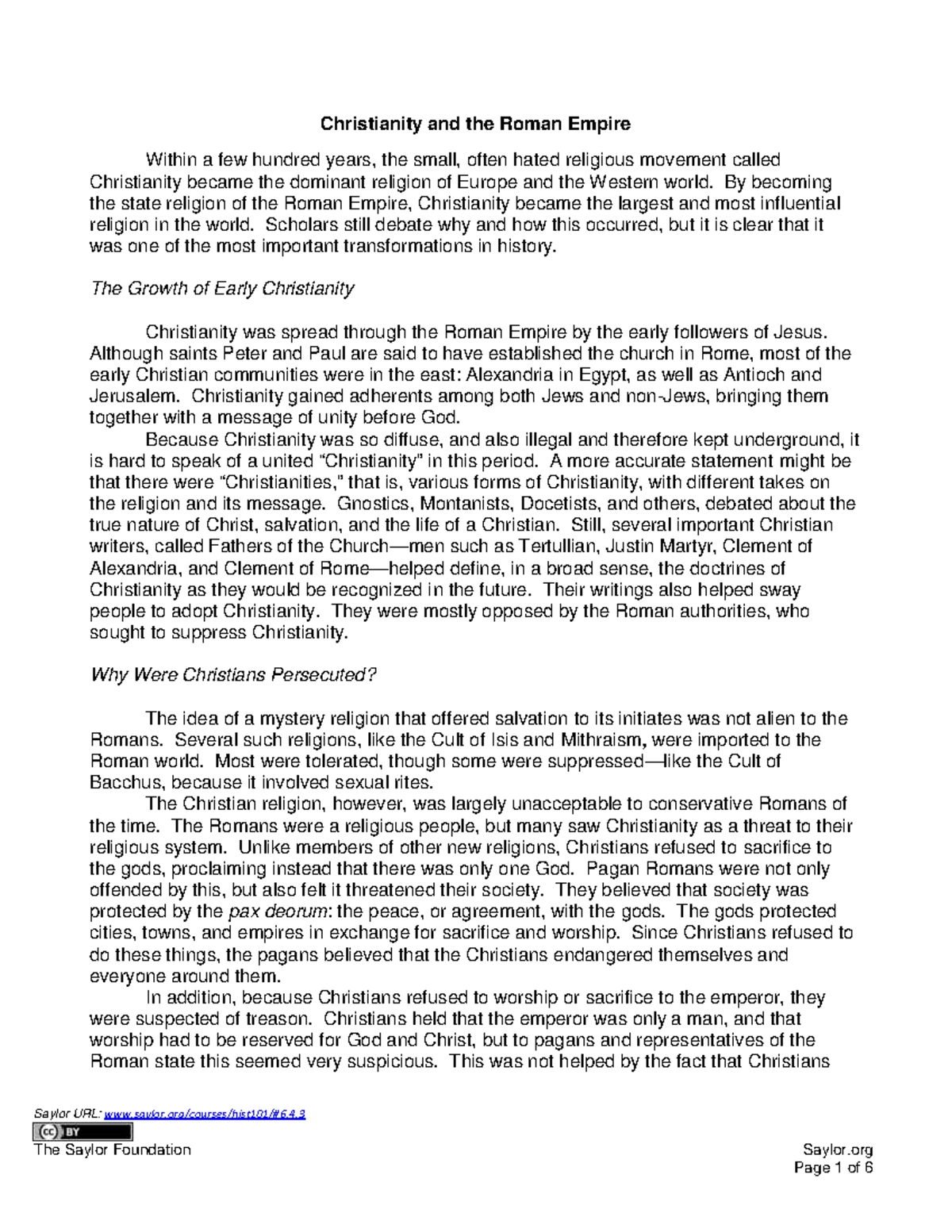 Christianity And The Roman Empire - Saylor URL: saylor/courses/hist101 ...