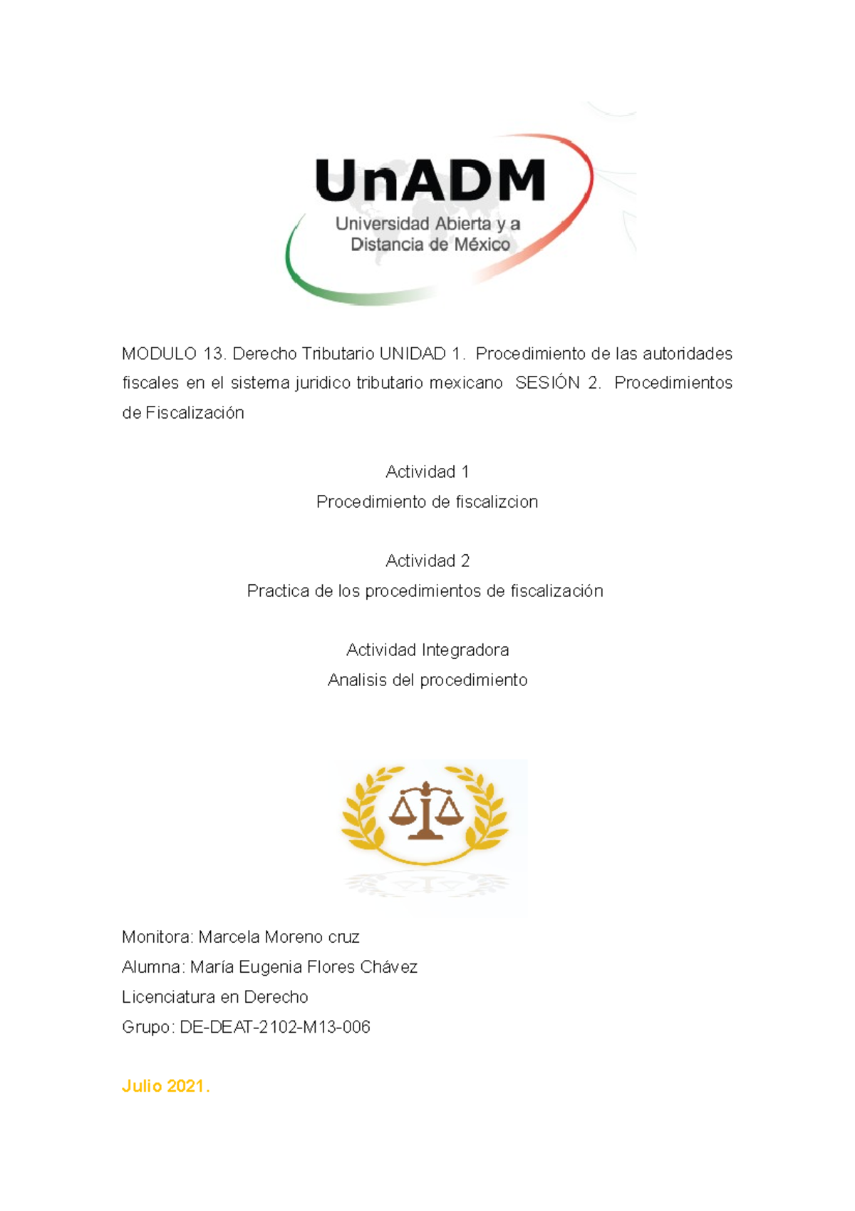 M13 U2 S2 Derecho - MODULO 13. Derecho Tributario UNIDAD 1 ...