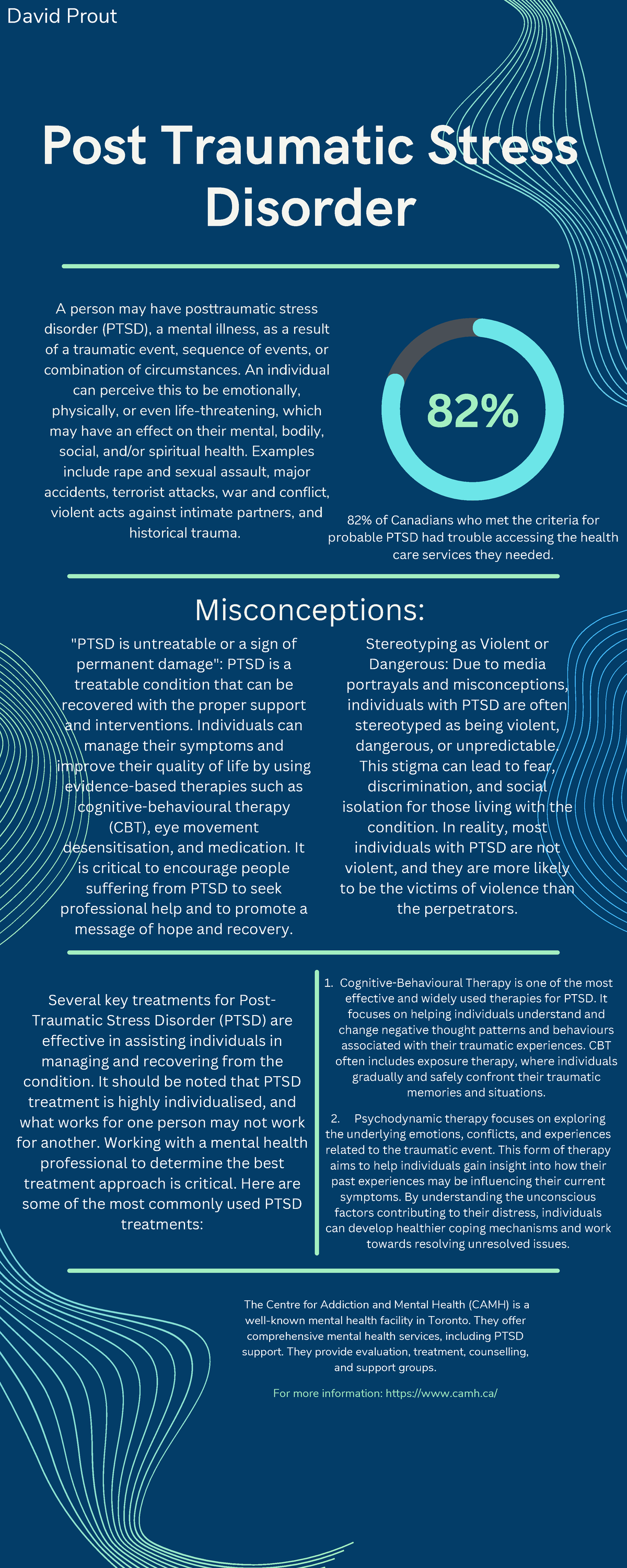 PTSD - Mental Ilness Report Assignment DP - For more information: camh ...