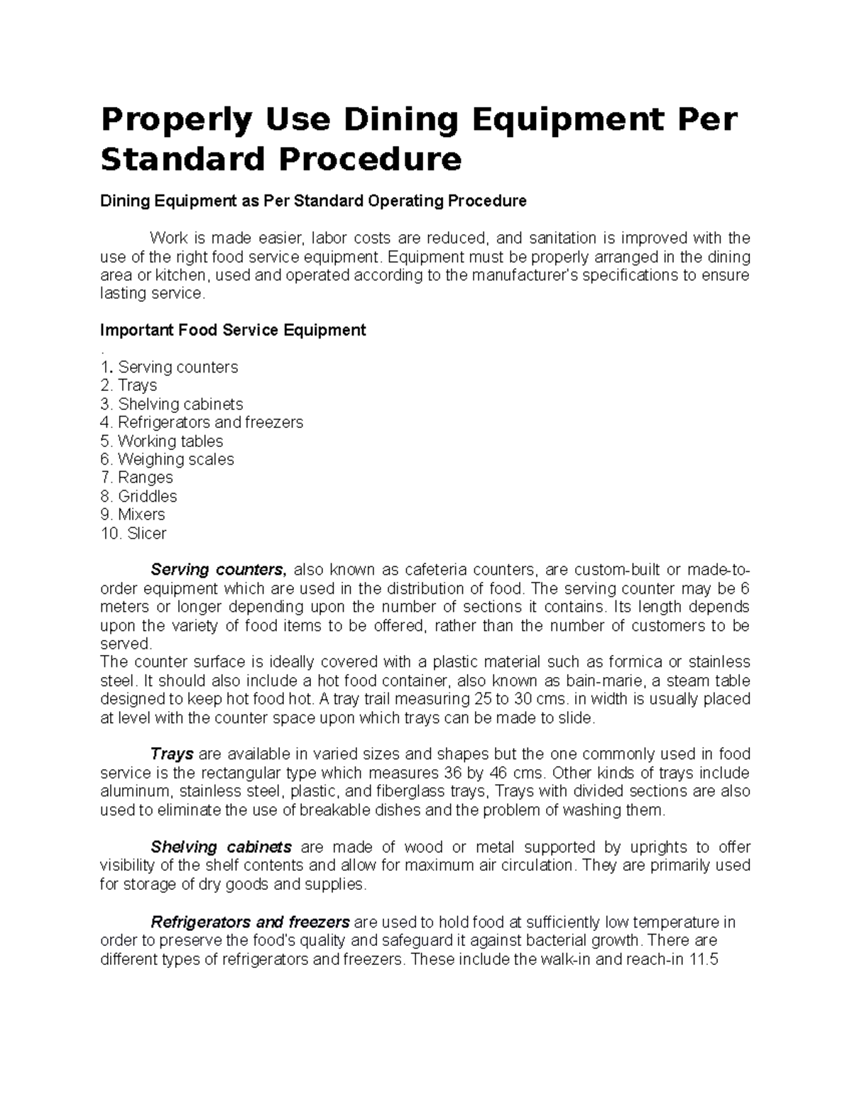 Lesson 4 - This is about Household Services - Properly Use Dining ...