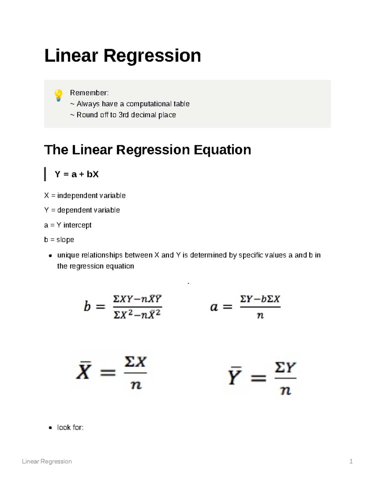 Linear Regression - Product/Service Design and Forecasting - MODULE 1 ...