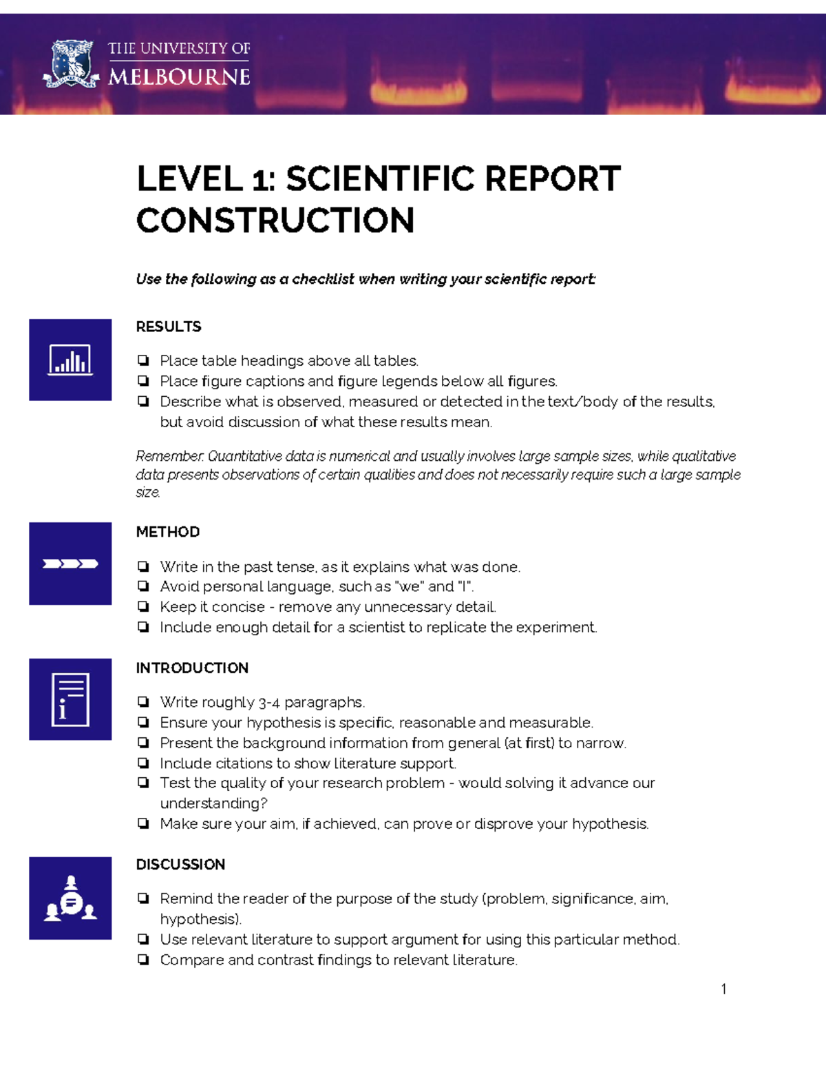 Scientific Report Construction - LEVEL 1: SCIENTIFIC REPORT ...