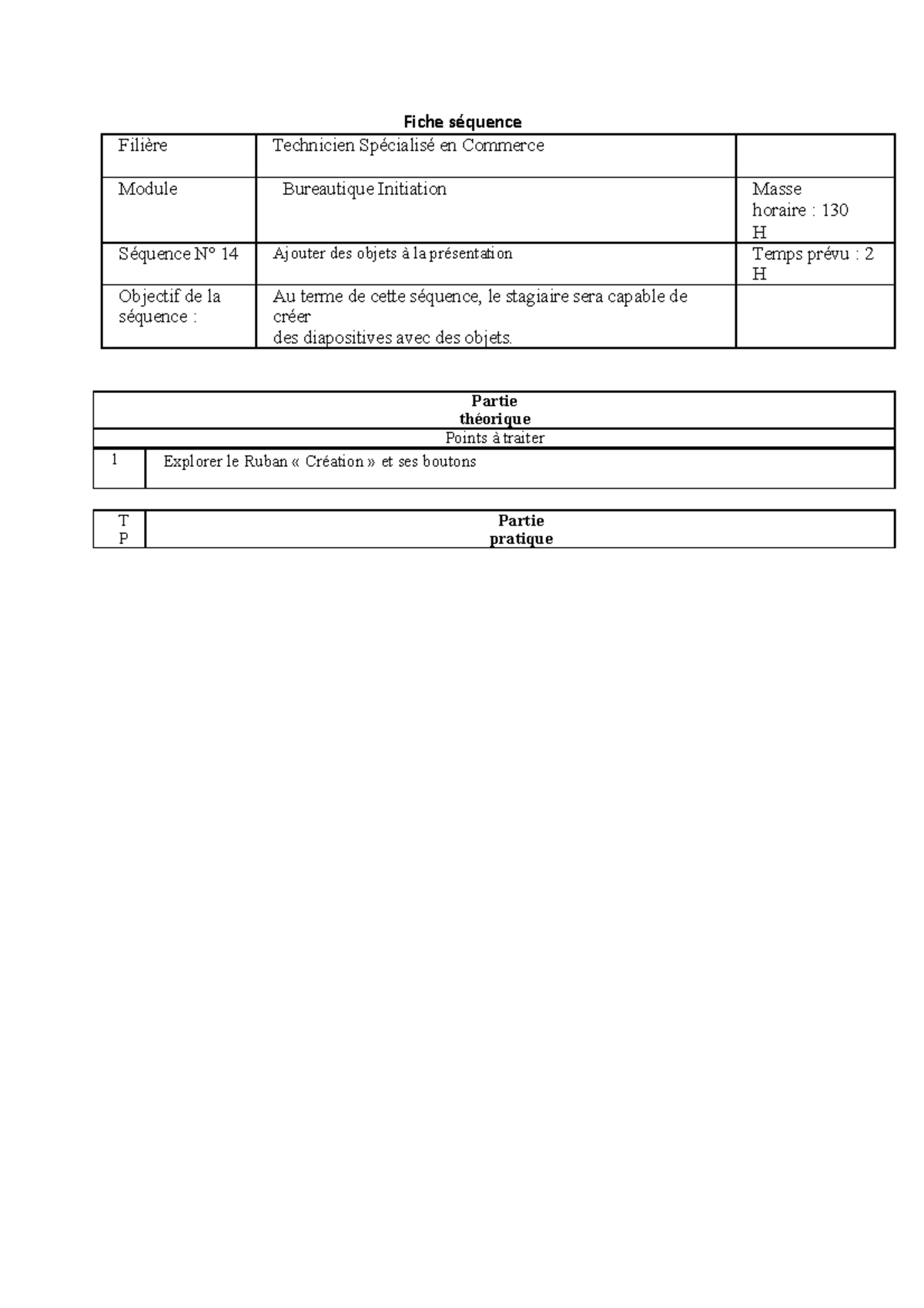 M Séquence N° 14Ajouter des objets à la présentation - Partie théorique ...