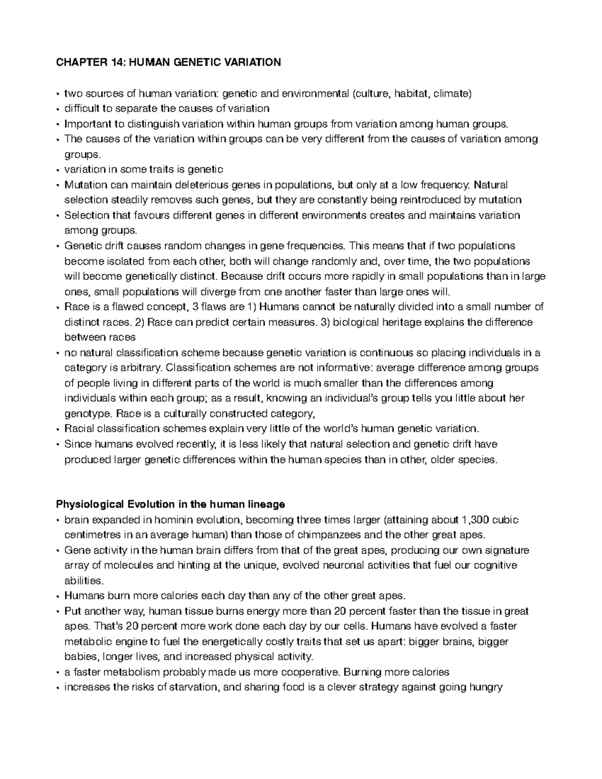Humans and Genetics - CHAPTER 14: HUMAN GENETIC VARIATION two sources ...