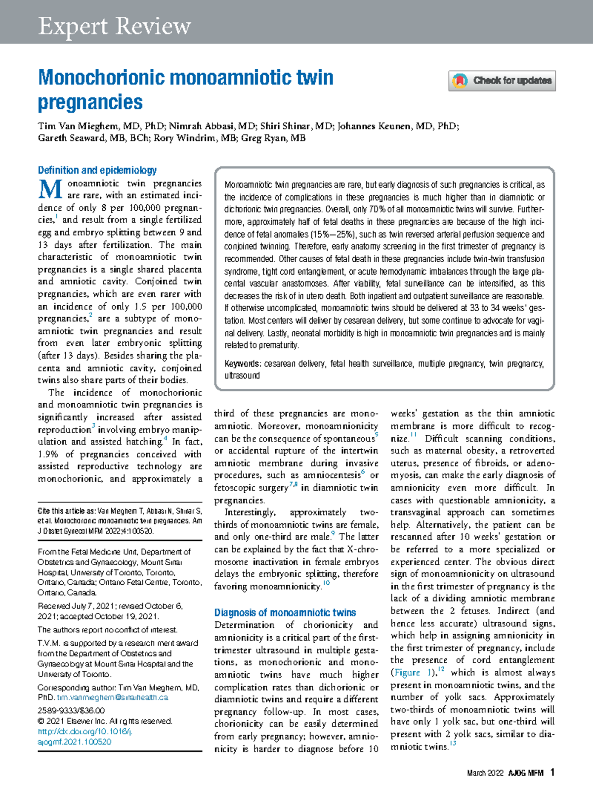 Monochorionic-monoamniotic-twin-pr 2022 American-Journal-of-Obstetrics ...