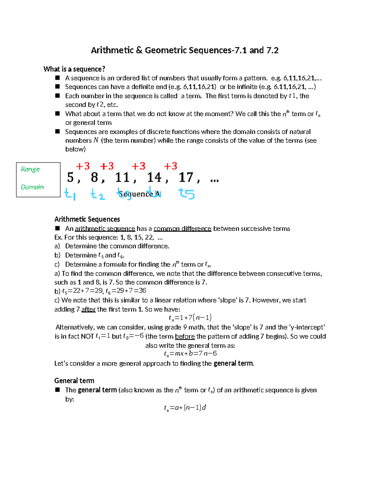 Arithmetic & Geometric Sequences - Arithmetic & Geometric Sequences-7 ...