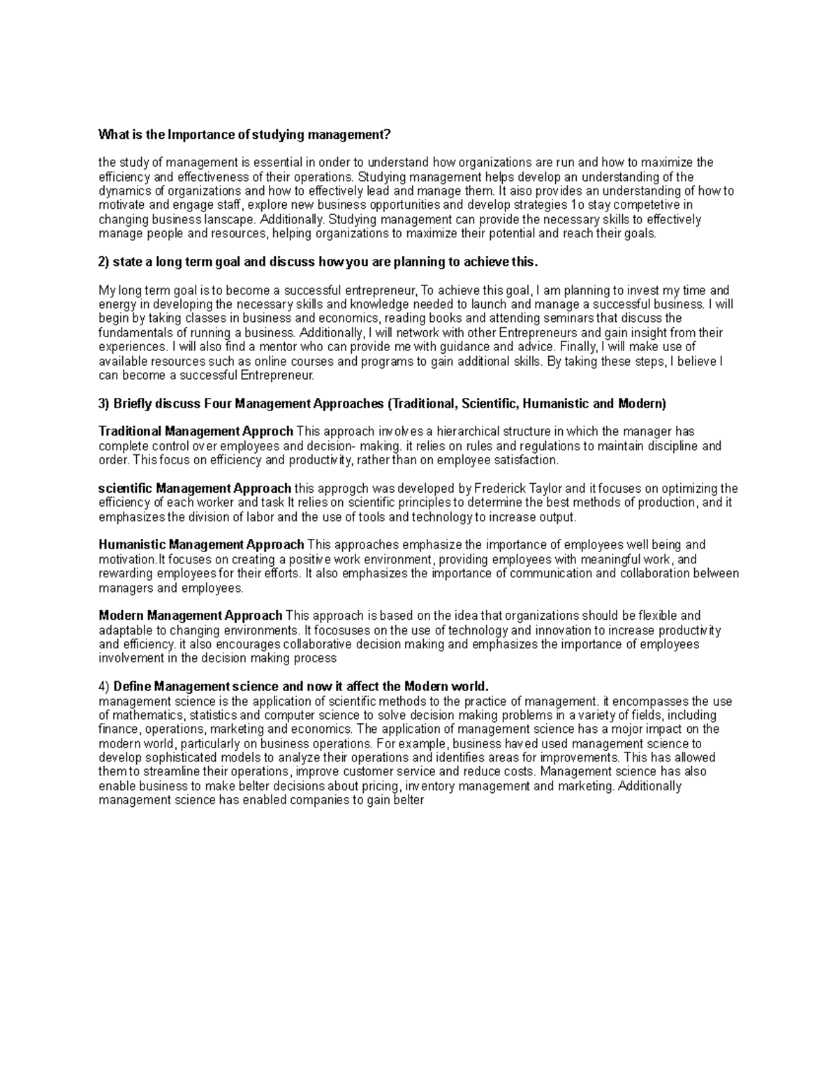 Management science - What is the Importance of studying management? the ...