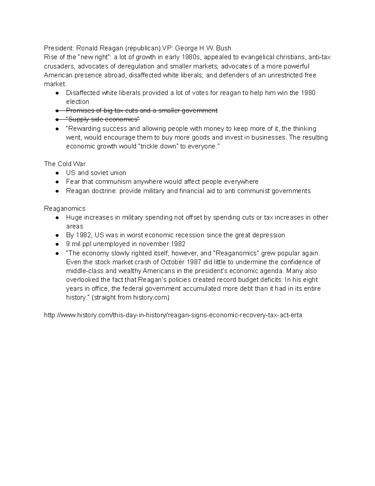Final Project Research- politics in the 1980s - President: Ronald ...