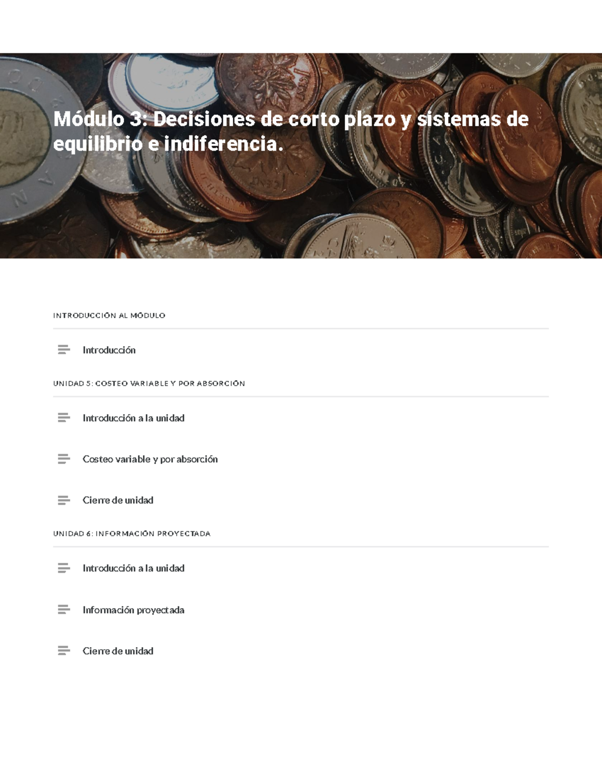 Modulo-3 - Módulo 3 - IN TR ODUCCIÓN AL MÓDULO UN IDAD 5: COSTEO VAR ...
