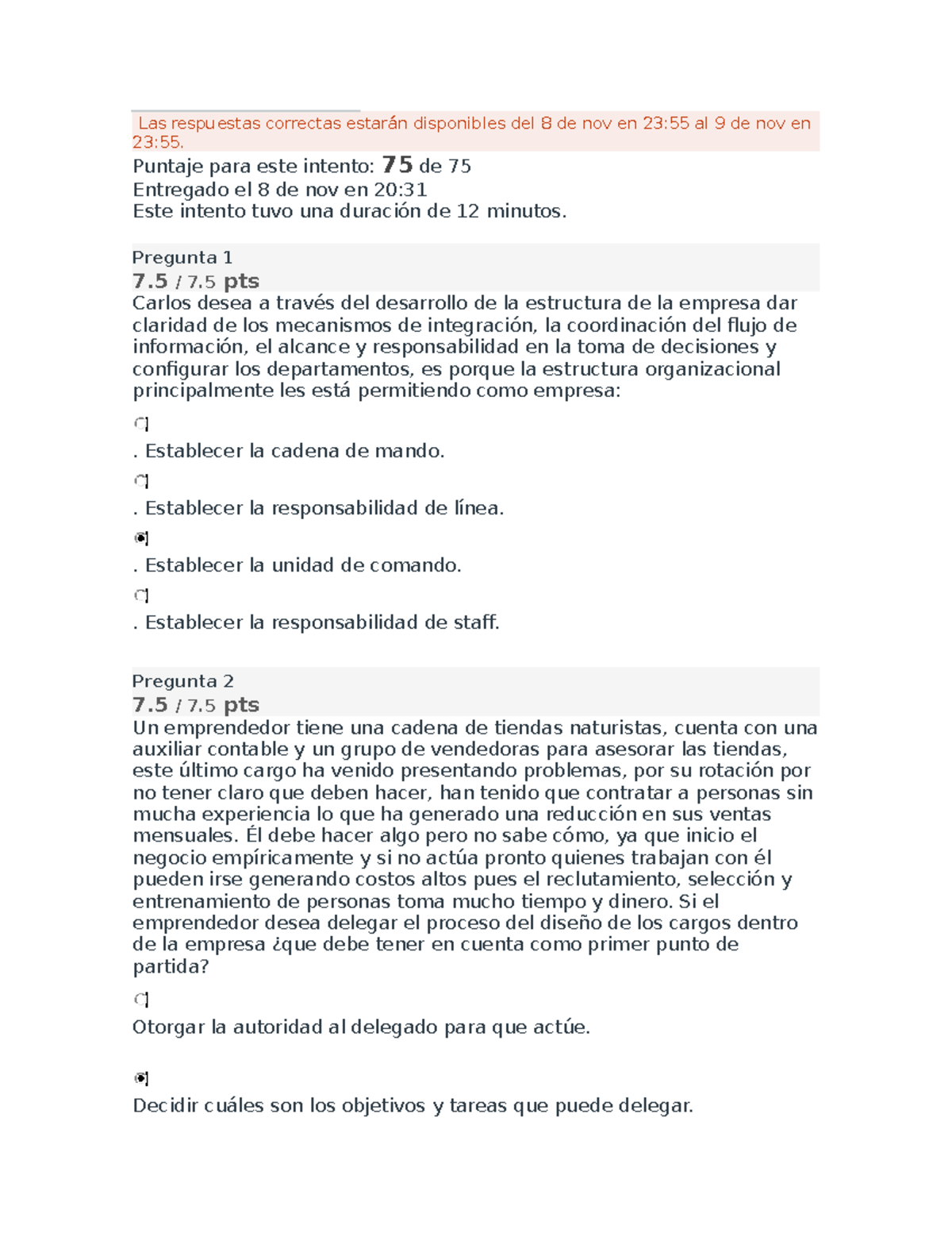 Quiz Escenario 3 - Las respuestas correctas estarán disponibles del 8 ...