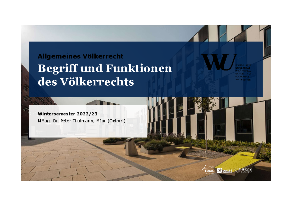 Folien Völkerrecht ZK - Begriff und Funktionen des Völkerrechts ...