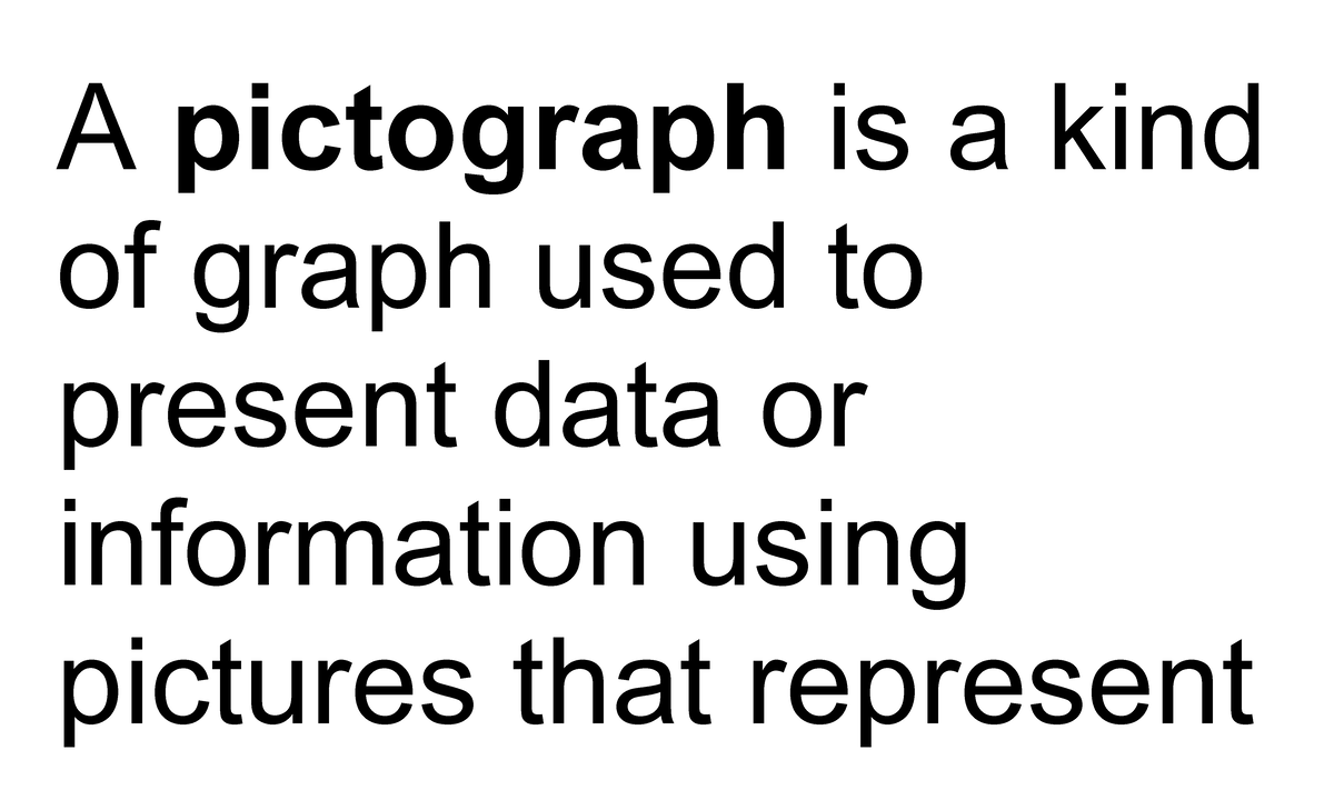 Pictograph - A pictograph is a kind of graph used to present data or ...