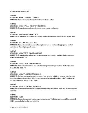 Internal Sweep Auger Checklist - SUNTRAK CORPORATION Batangas Grain ...