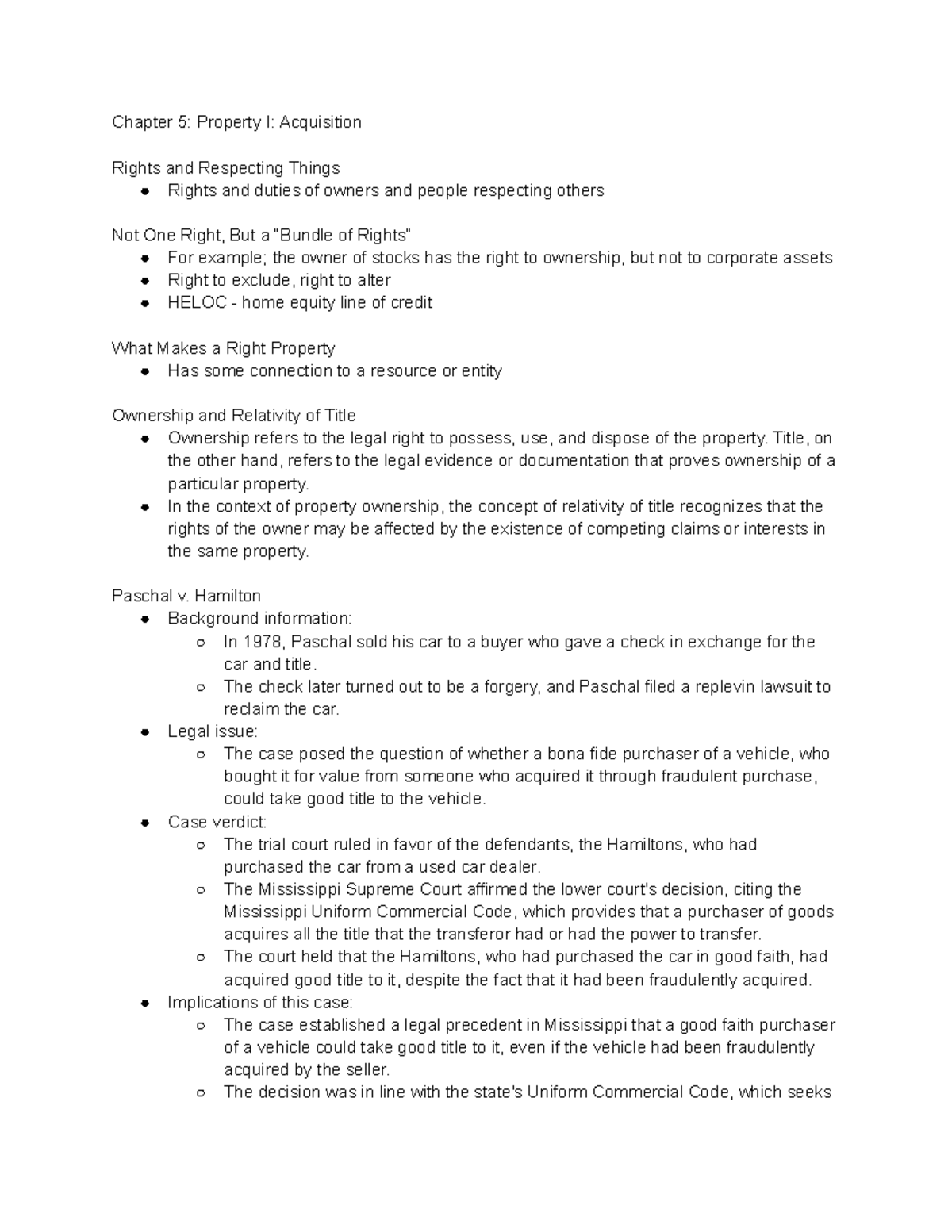Chapter 5 Notes - LAWS213001 - Studocu