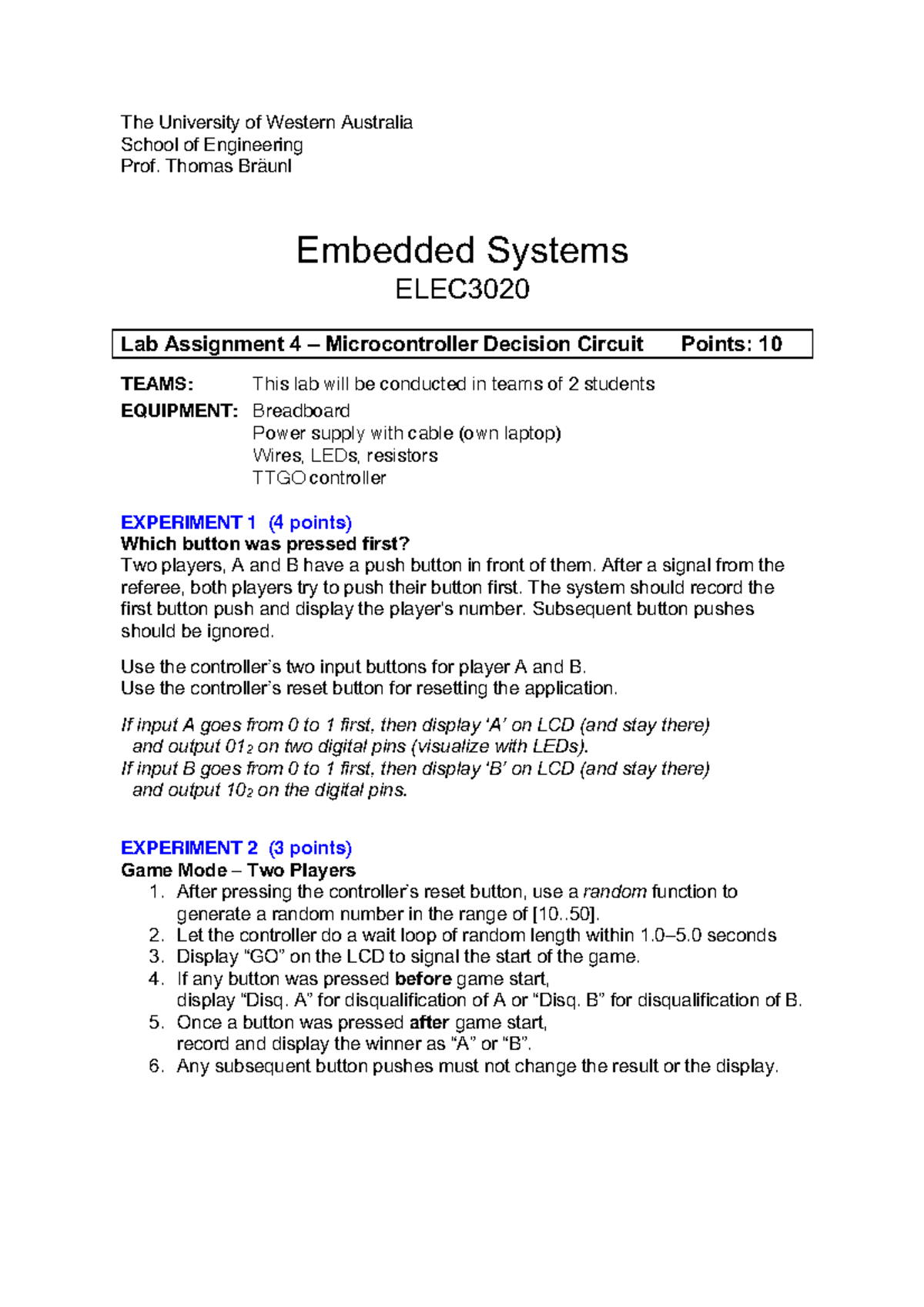 Lab04-T-buzzer - Lab sheet - The University of Western Australia School ...