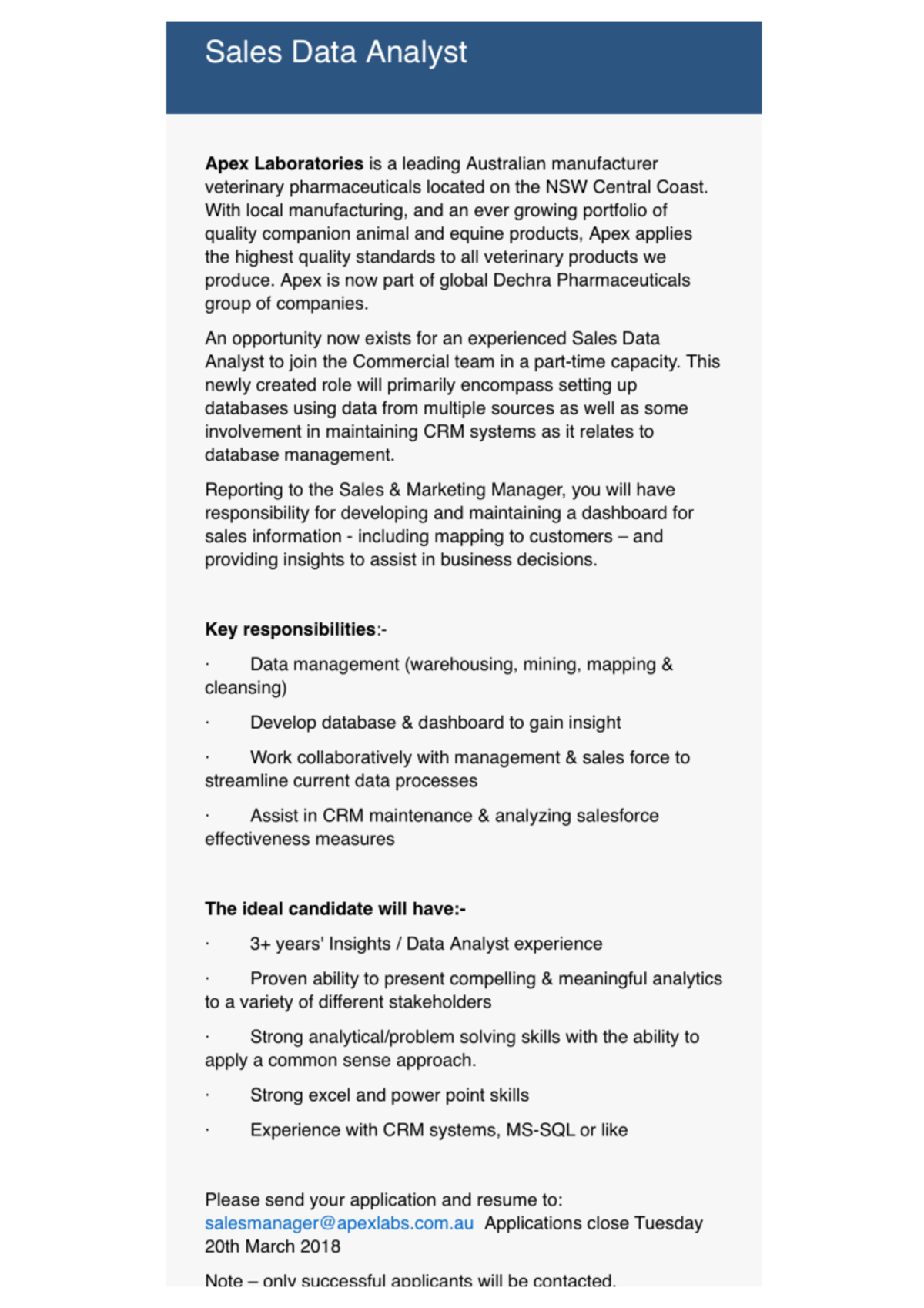 Ass1 Job-ads 31250 - Assignment - 031250 - Studocu