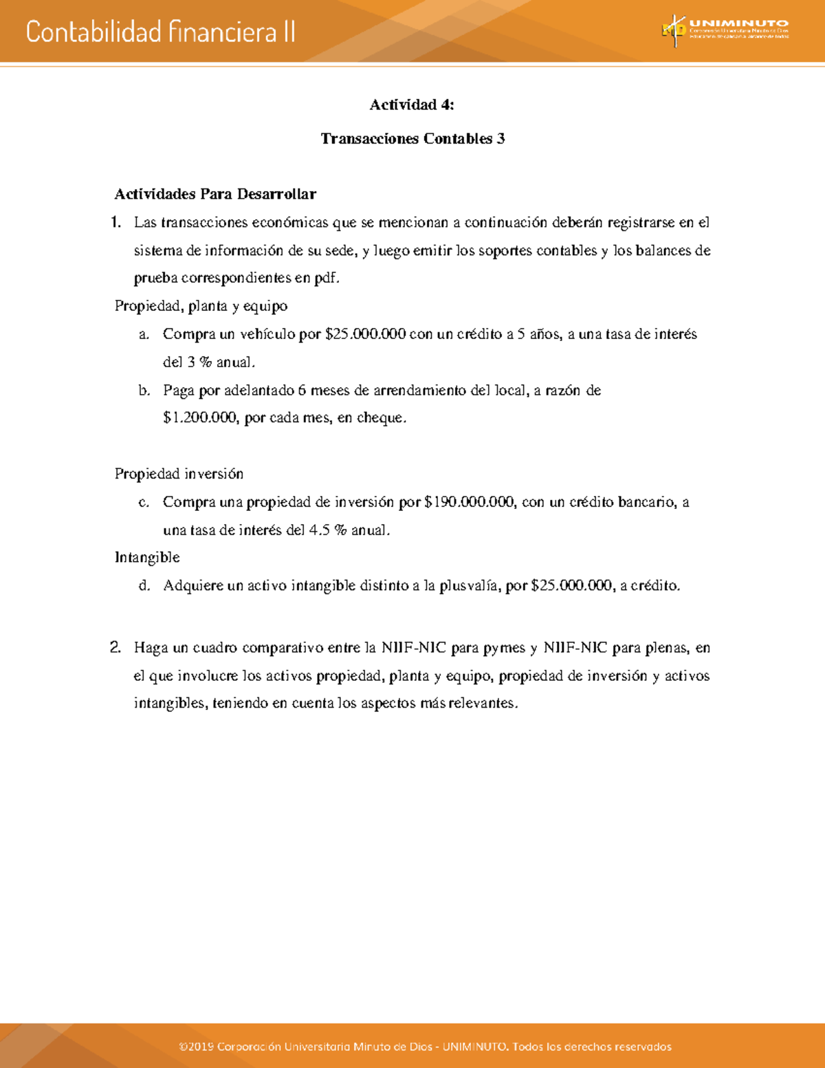Contabilidad actividad 4 - Actividad 4: Transacciones Contables 3 ...