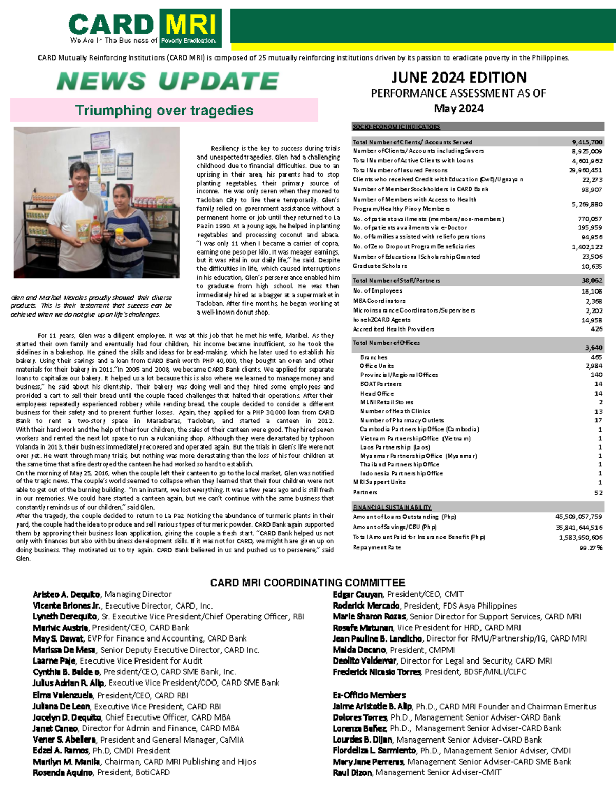 At a Glance June 2024 edition - CARD Mutually Reinforcing Institutions ...