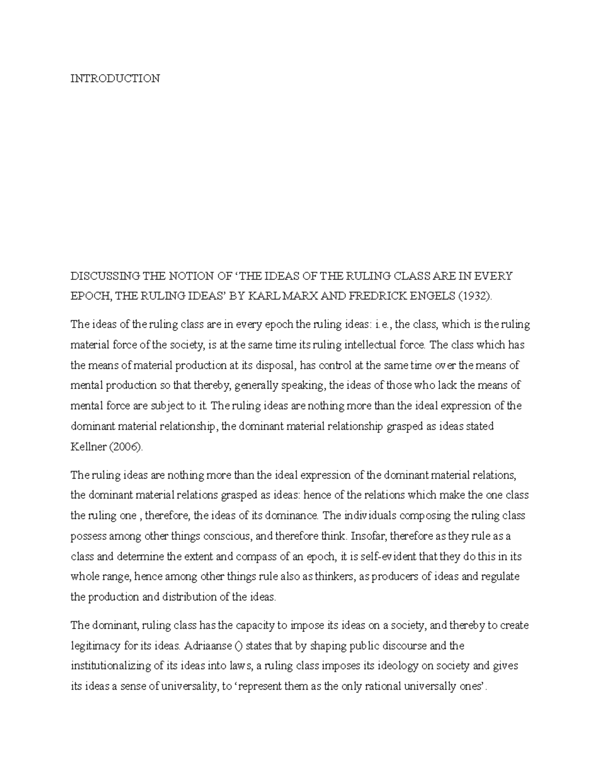 POL 202 Assignment - it concerns - INTRODUCTION DISCUSSING THE NOTION ...