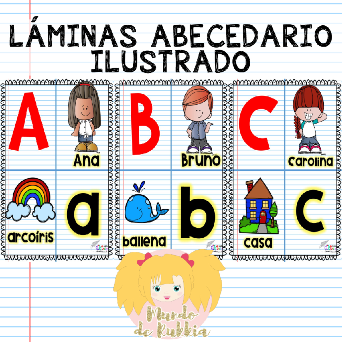 Láminas de abecedario ilustrado recopilado por Mundo de Rukkia ...