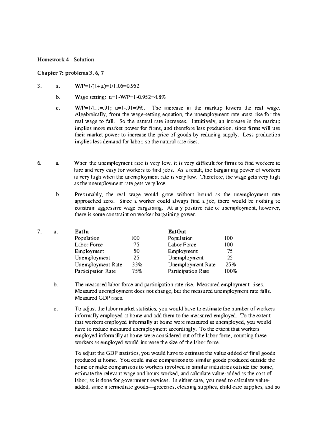 Homework 4 Solution - Homework 4 - Solution Chapter 7: problems 3, 6, 7 ...