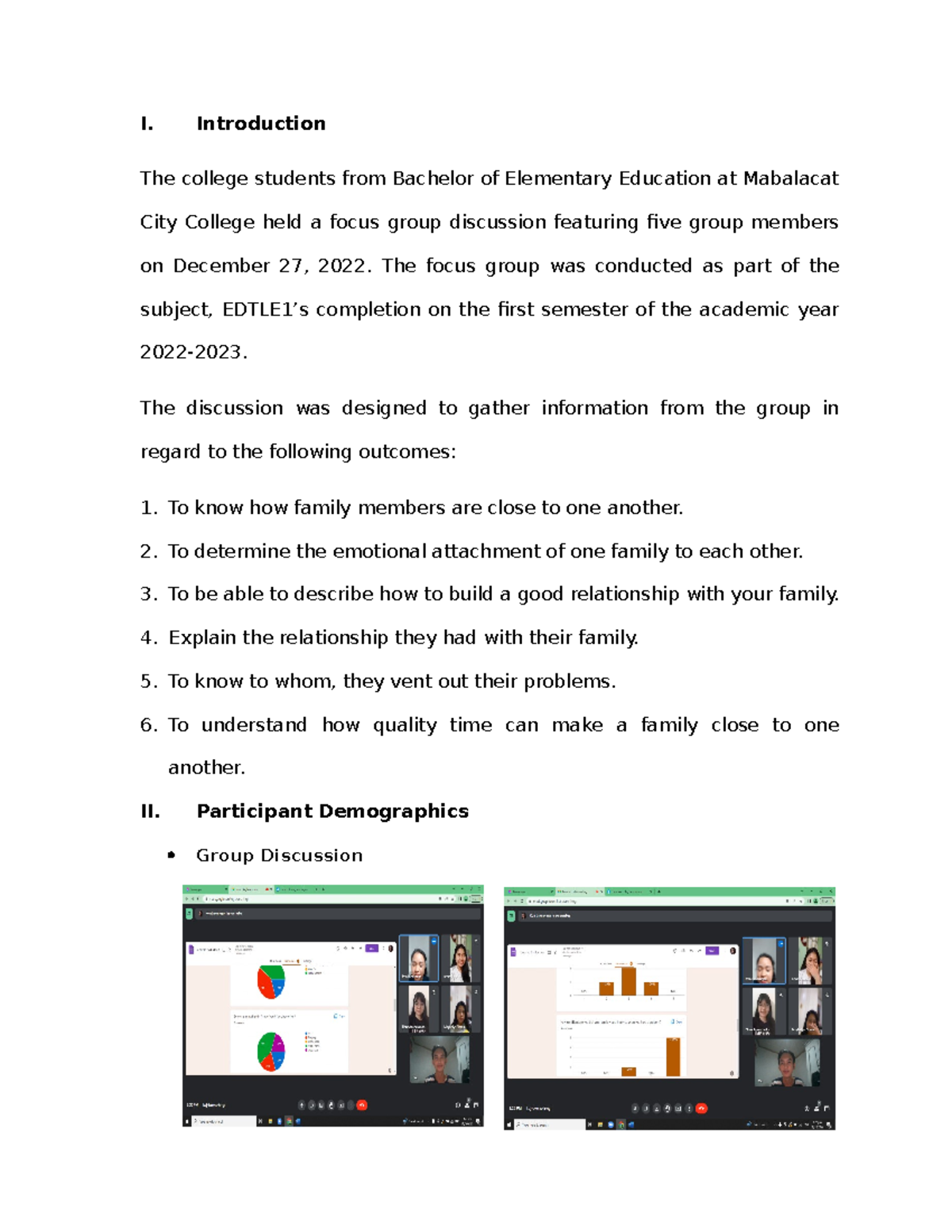 Participant-Demographics - I. Introduction The college students from ...