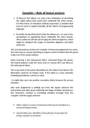 Compiler - Symbol Tables - The identification phases traverse the ...