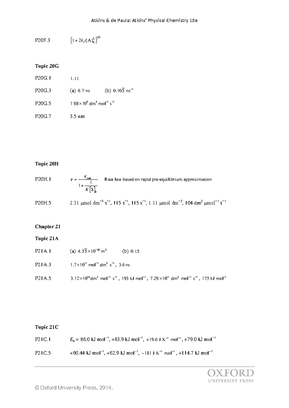 Discrete math notes - Atkins & de Paula: Atkins’ Physical Chemistry 10e ...