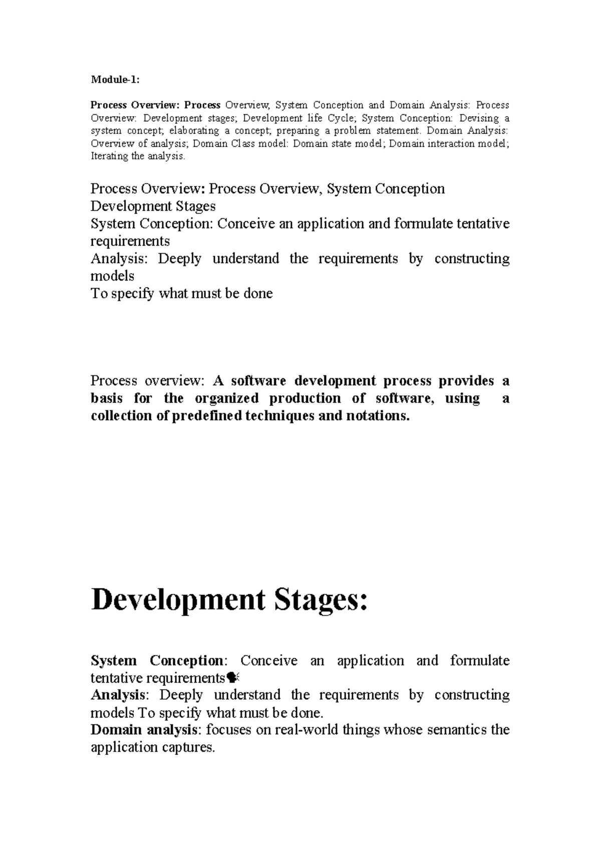 Module 1 Process Overview till problem statement - Module-1: Process Overview: Process Overview ...