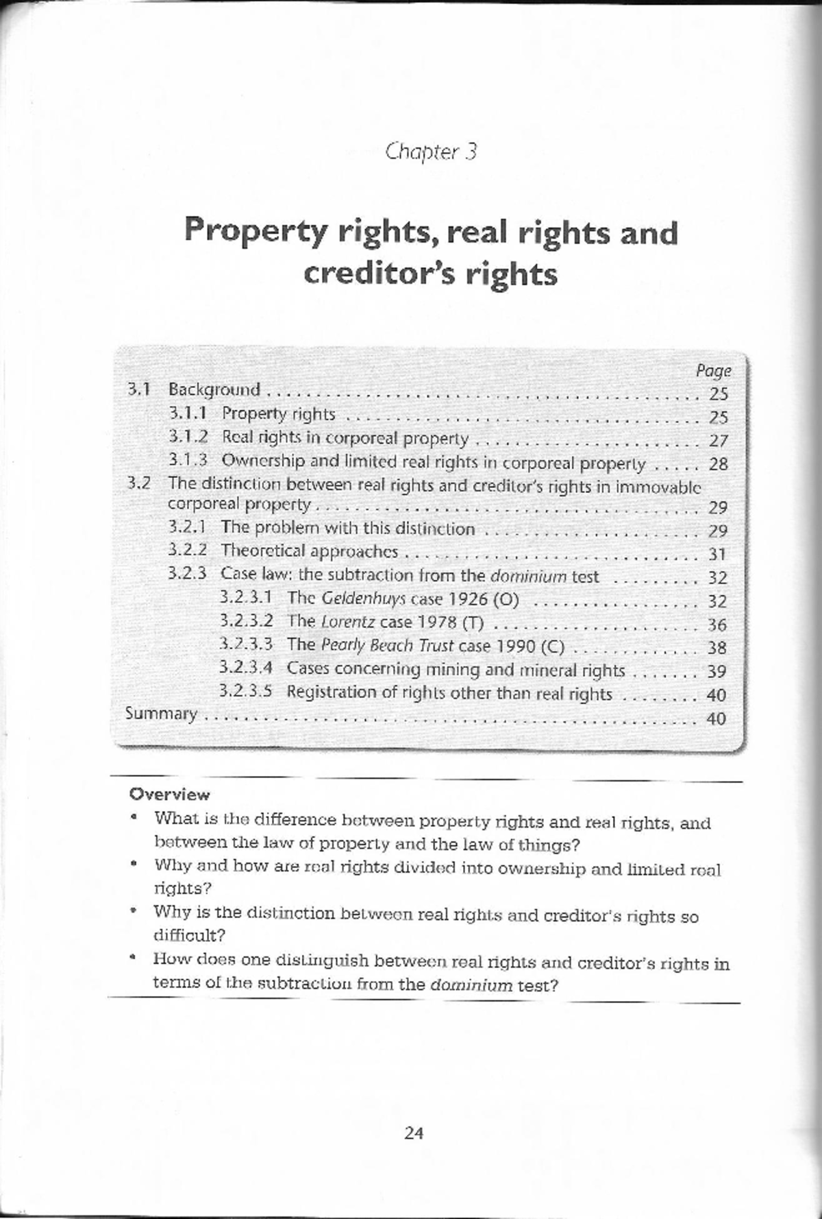 Chapter 3-Property rights,real rights and creditots rights - Property ...