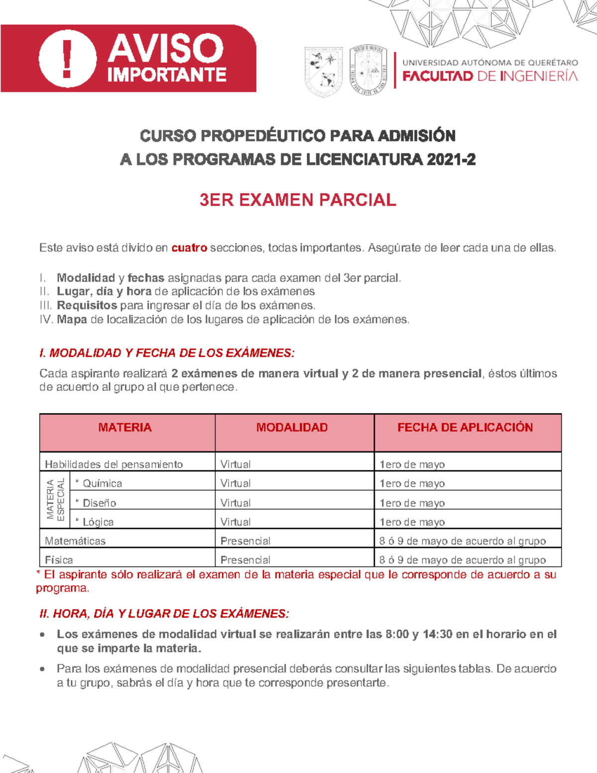 Instrucciones 3ºParcial 2021 Alumnos Final - 3ER EXAMEN PARCIAL Este ...