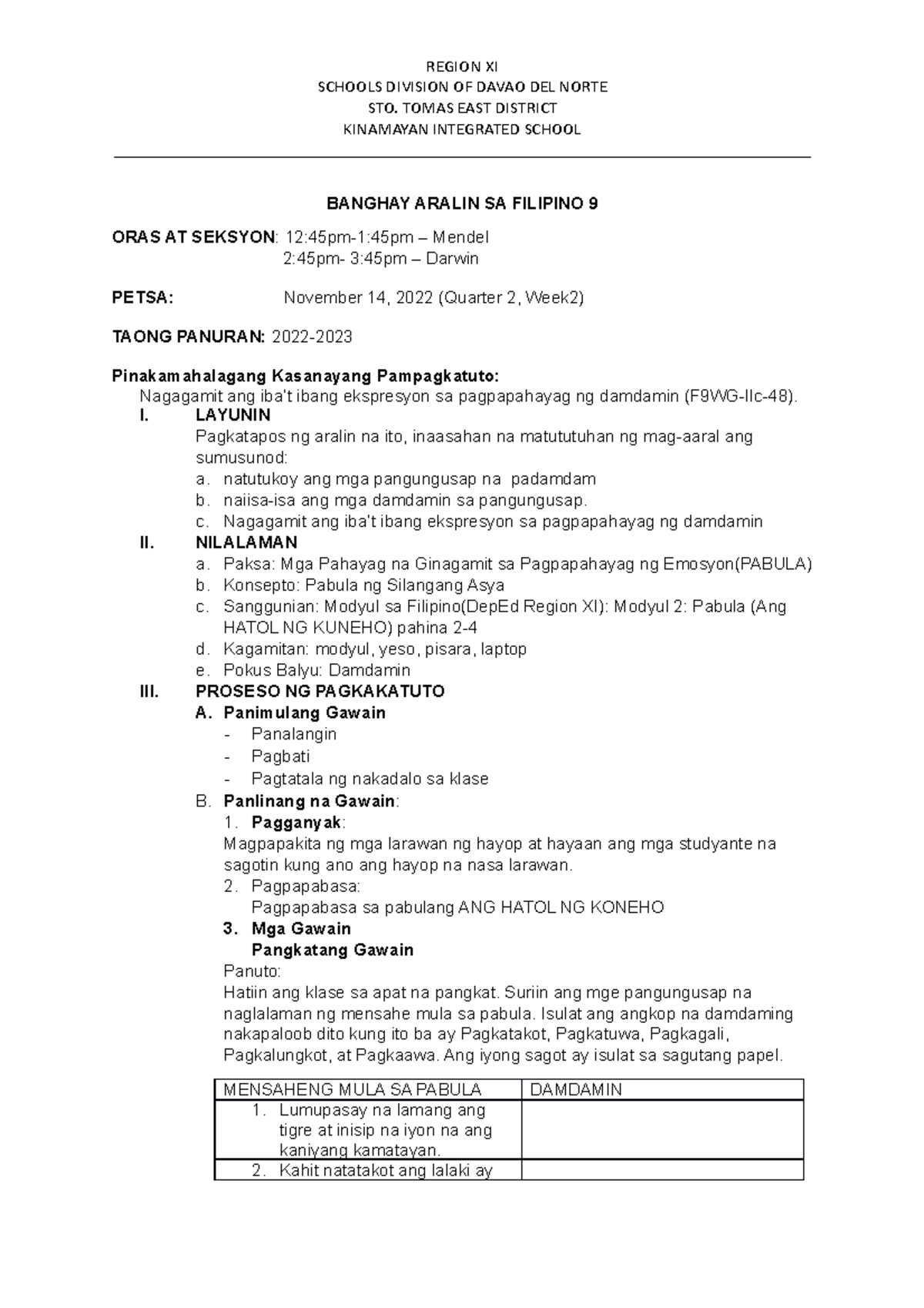 Pabula 4 - module - REGION XI SCHOOLS DIVISION OF DAVAO DEL NORTE STO ...