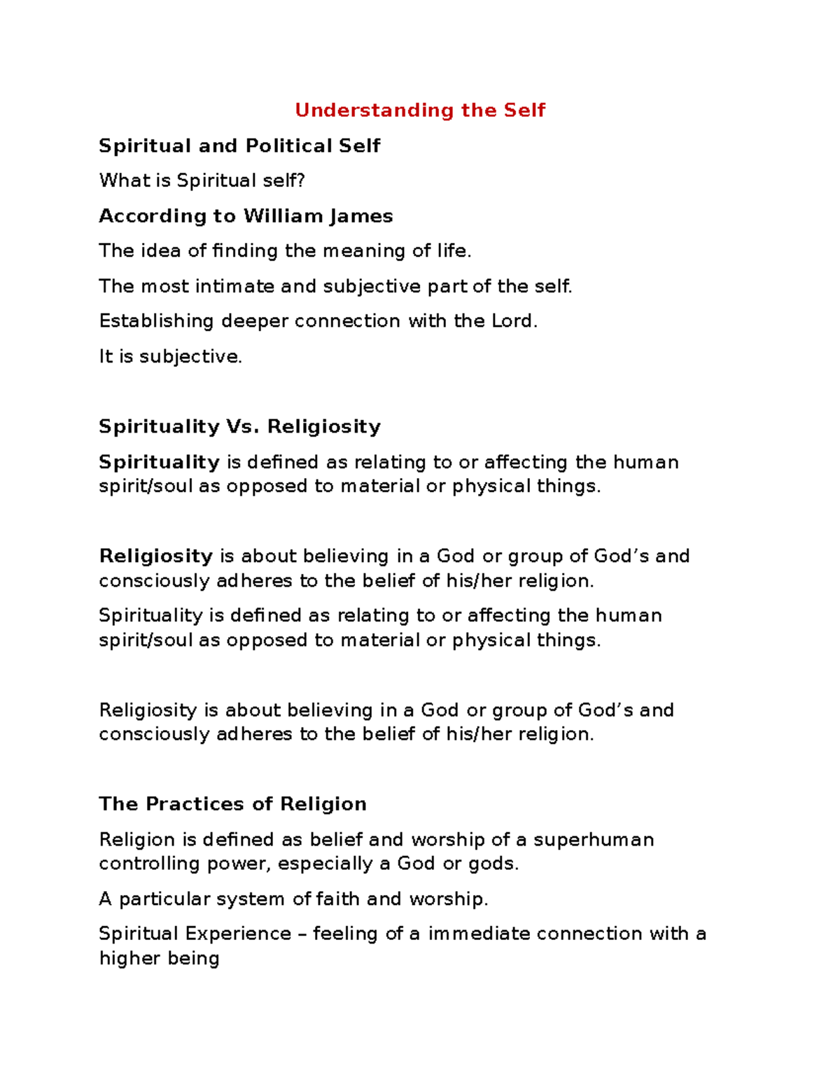 Understanding the Self Spiritual and Political Self - The most intimate ...