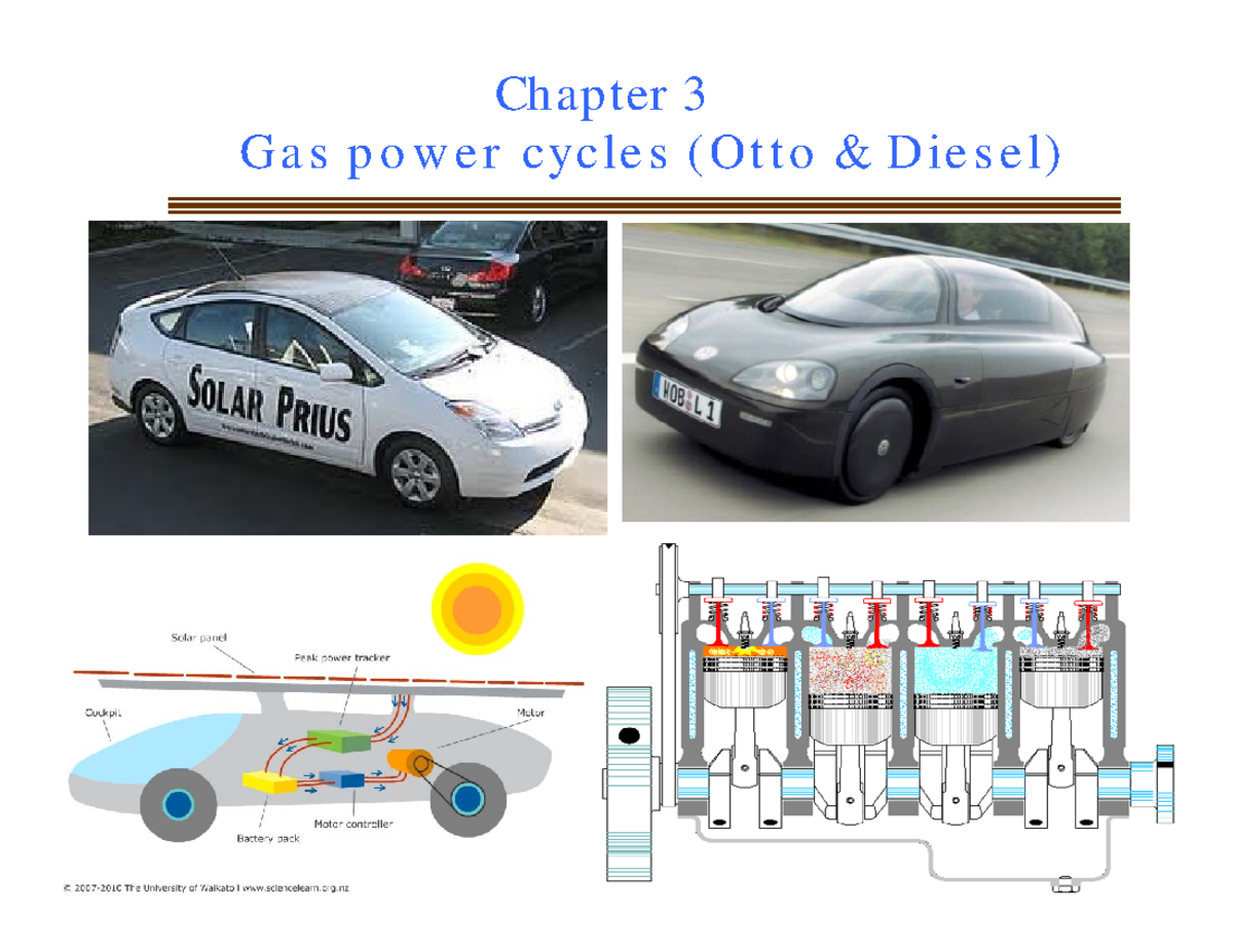 Chapter 3-1 Otto and Diesel Cycles - Ga s p o w e r c yc le s ( Otto ...