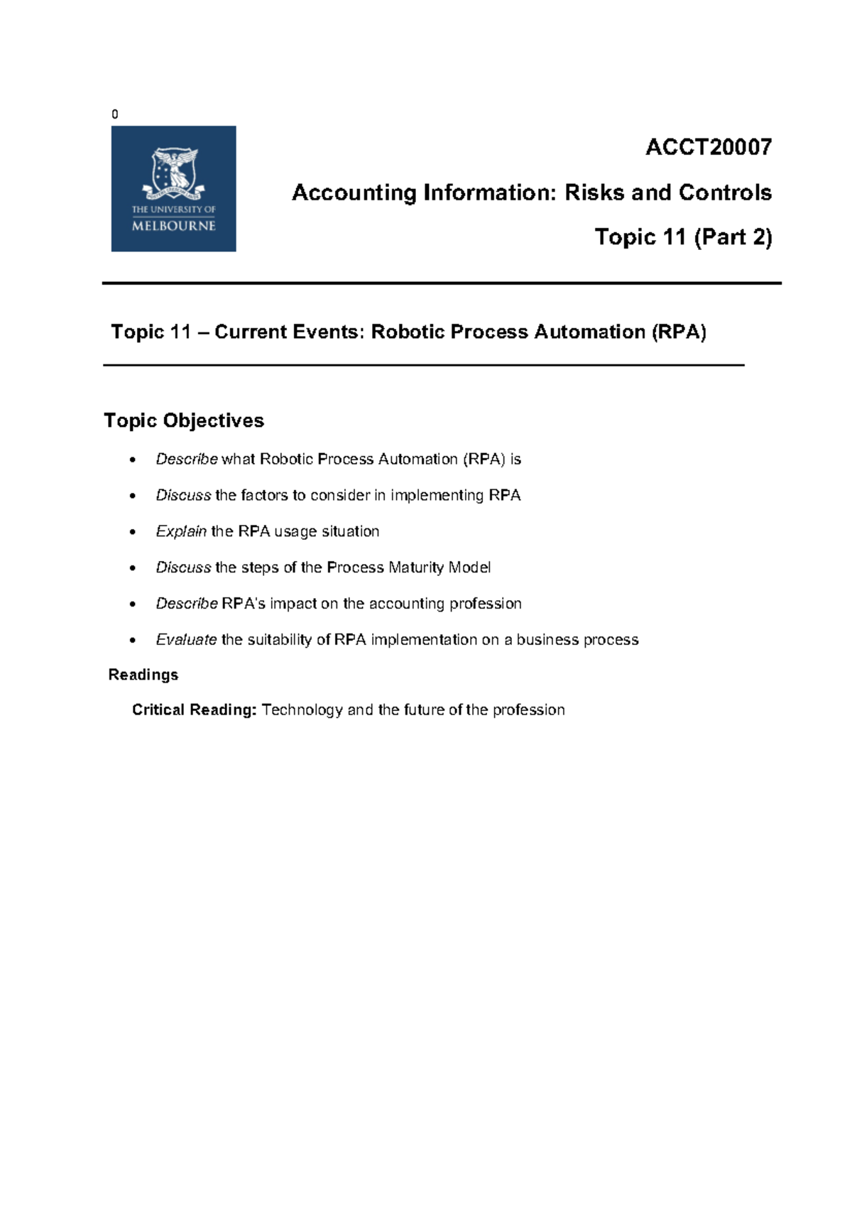 ACCT2000 7 Tutorial Topic 11 Part 2 - Student Version-1 - ACCT1046 ...