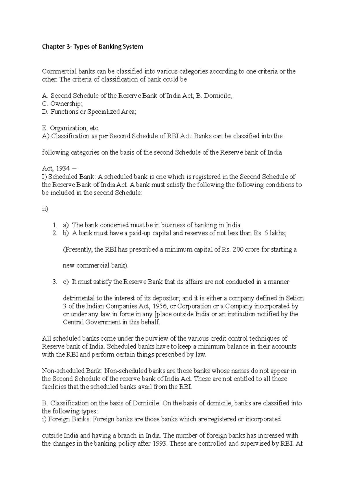 Ch3 Different Banking Systems - Chapter 3- Types of Banking System ...