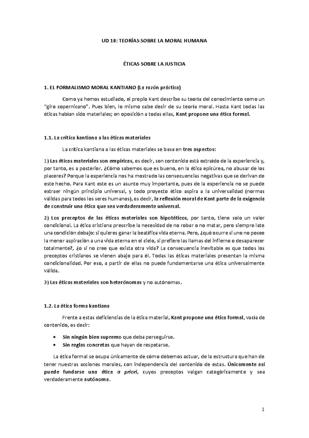 Aclaraciones Sobre Ética Kantiana Y Ética Dialógica - UD 10: TEORÍAS ...
