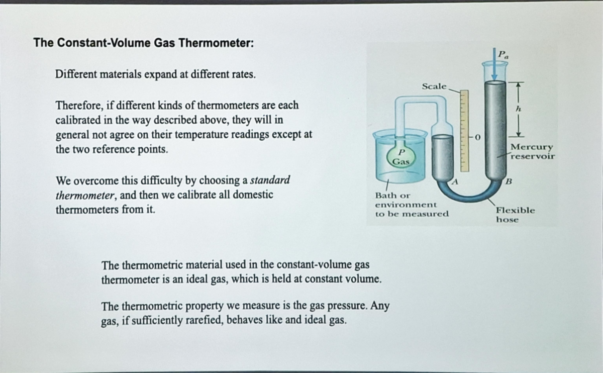 Temperature and ideal gas 2 - The Constant-Volume Gas Thermometer: Pa ...