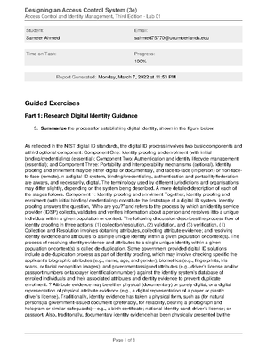 Designing an Access Control System 3e -lab 2 - Access Control and ...