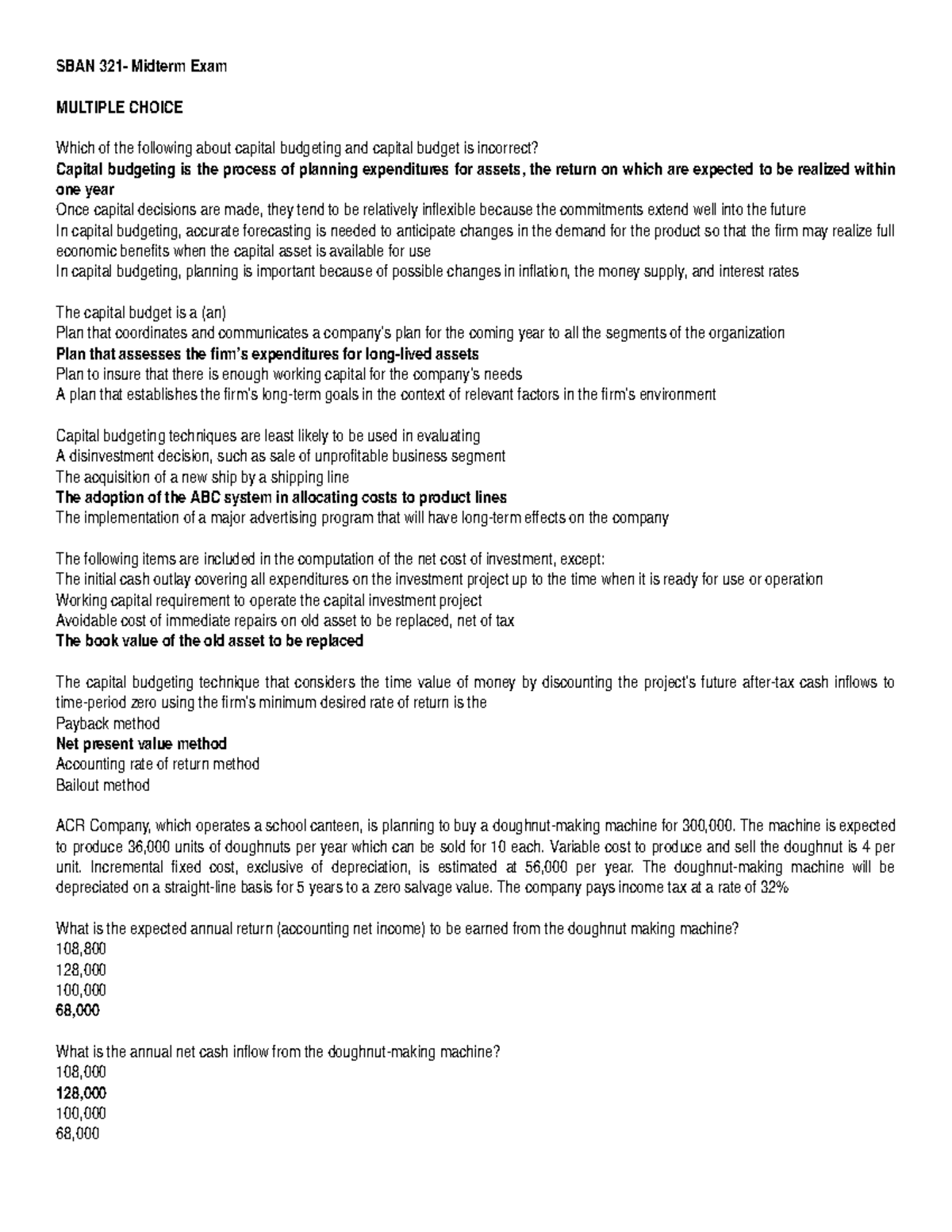 SBAN-321 - about standard performance evaluation - SBAN 321- Midterm ...