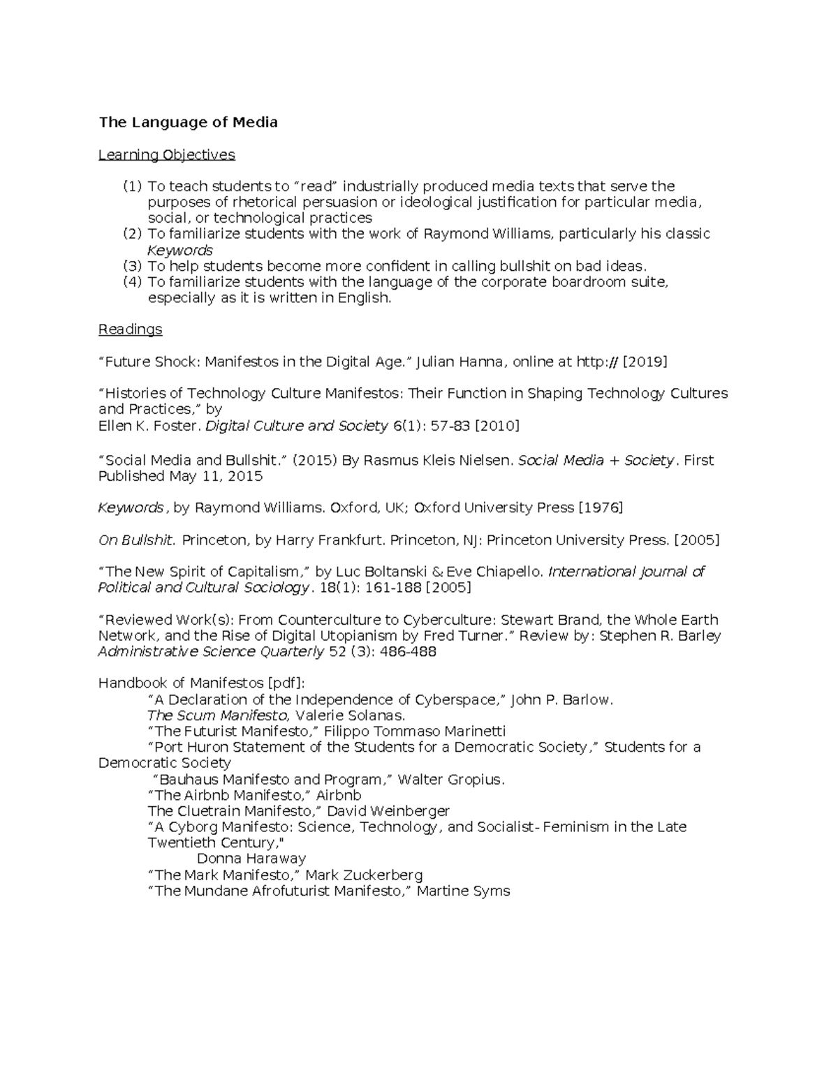 Milan Languages of the Media- 2023 - The Language of Media Learning ...