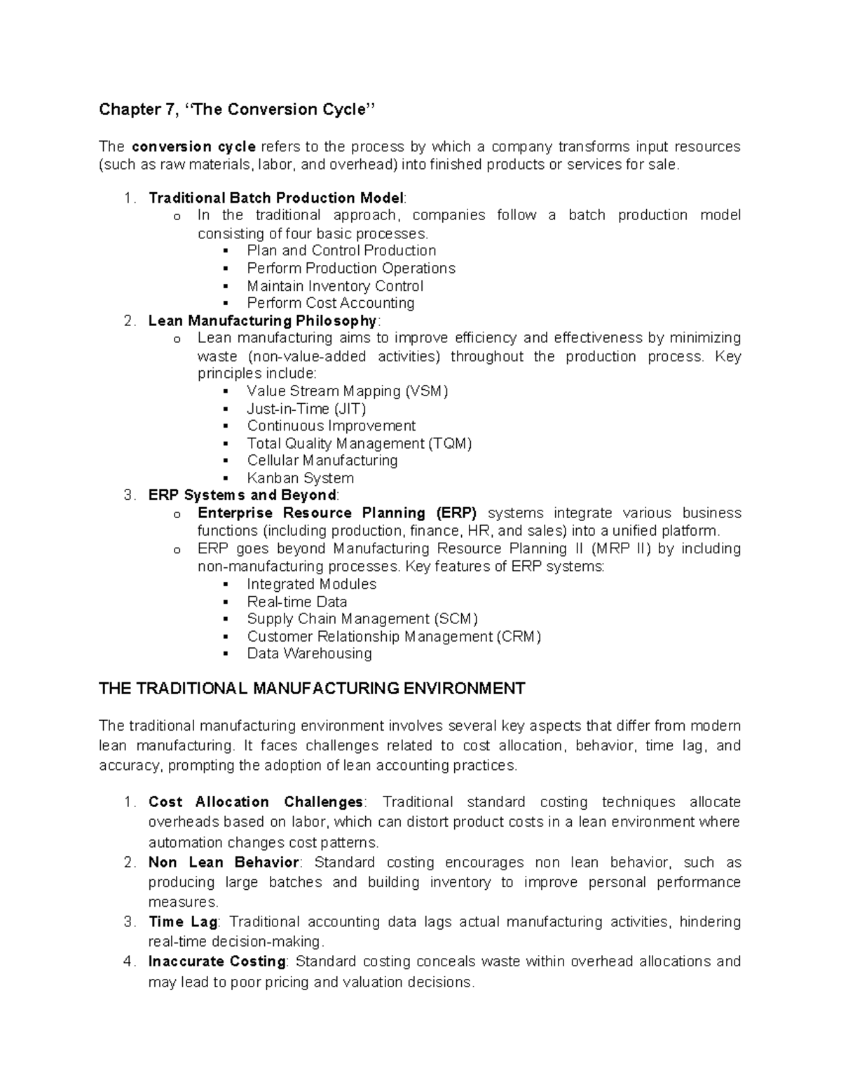 Chapter-7 -The-Conversion-Cycle-1 - Chapter 7, ‘‘The Conversion Cycle’’ The conversion cycle ...