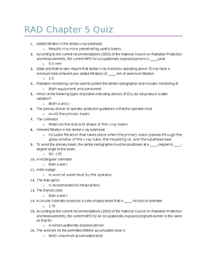RAD Chapter 7 Quiz - Questions and Answers - RAD Chapter 7 Quiz Lack of ...
