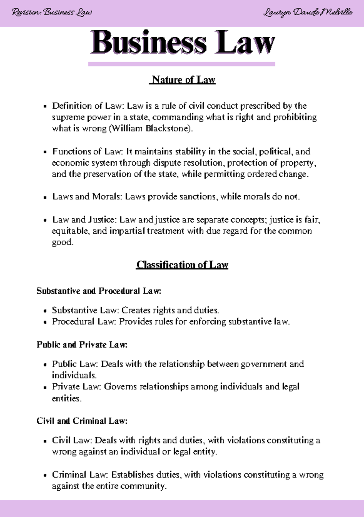 Fiche de revision Business Law - Business LawBusiness Law Definition of ...