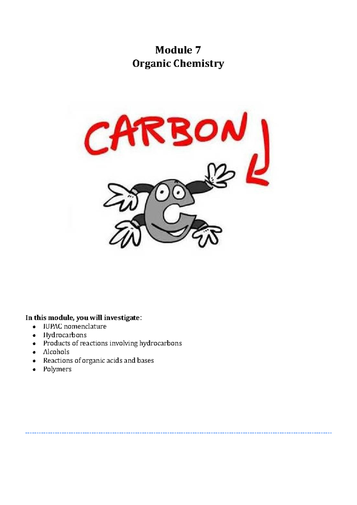 Module 7 Organic Chemistry - Alkenes. Alkynes. Alcohols (primary ...