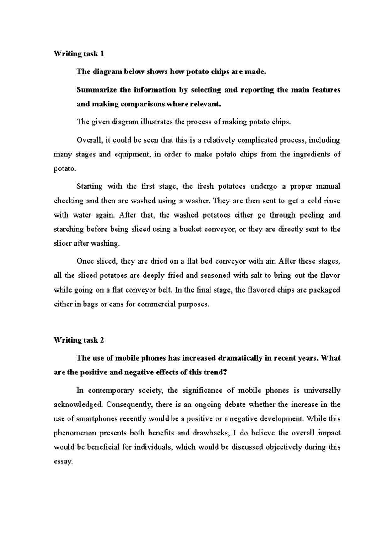 IELTS Writing task 1+2 - Writing task 1 The diagram below shows how ...
