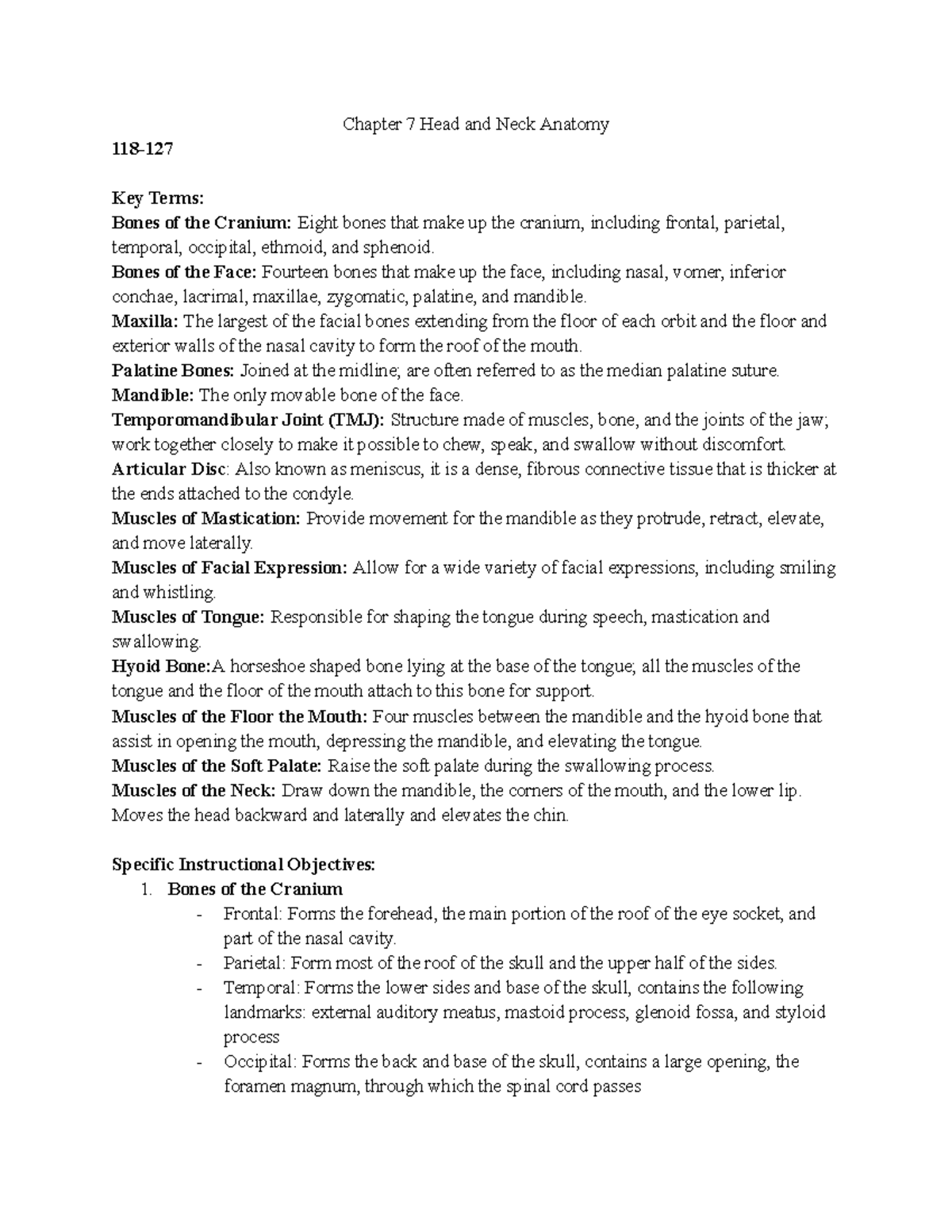 Chapter 7 Head And Neck Anatomy Pt 2 Chapter 7 Head And Neck Anatomy