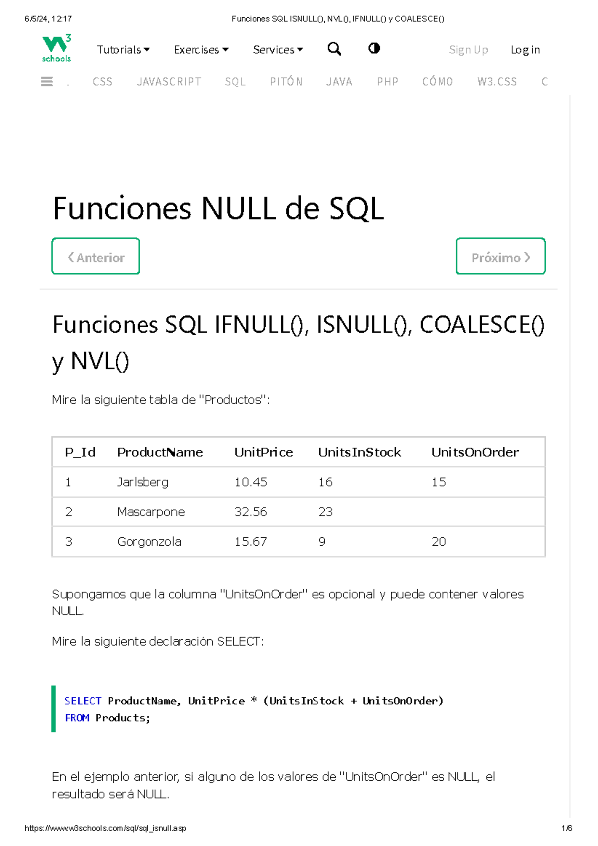 rrrrrrrrrrrrrrrrrrrrrrrrrrr - Anterior Próximo Funciones NULL de SQL ...