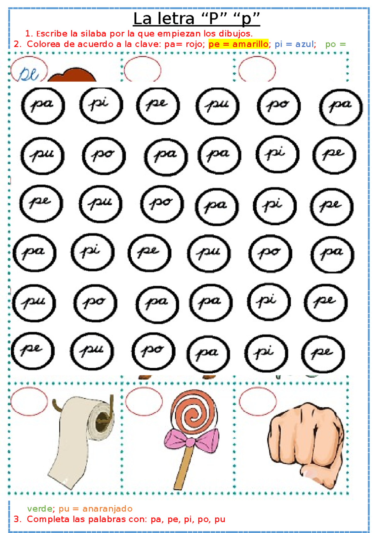 La letra P - PRECRICAMOS LA LERA P - Lenguaje y Redacción - La letra “P ...